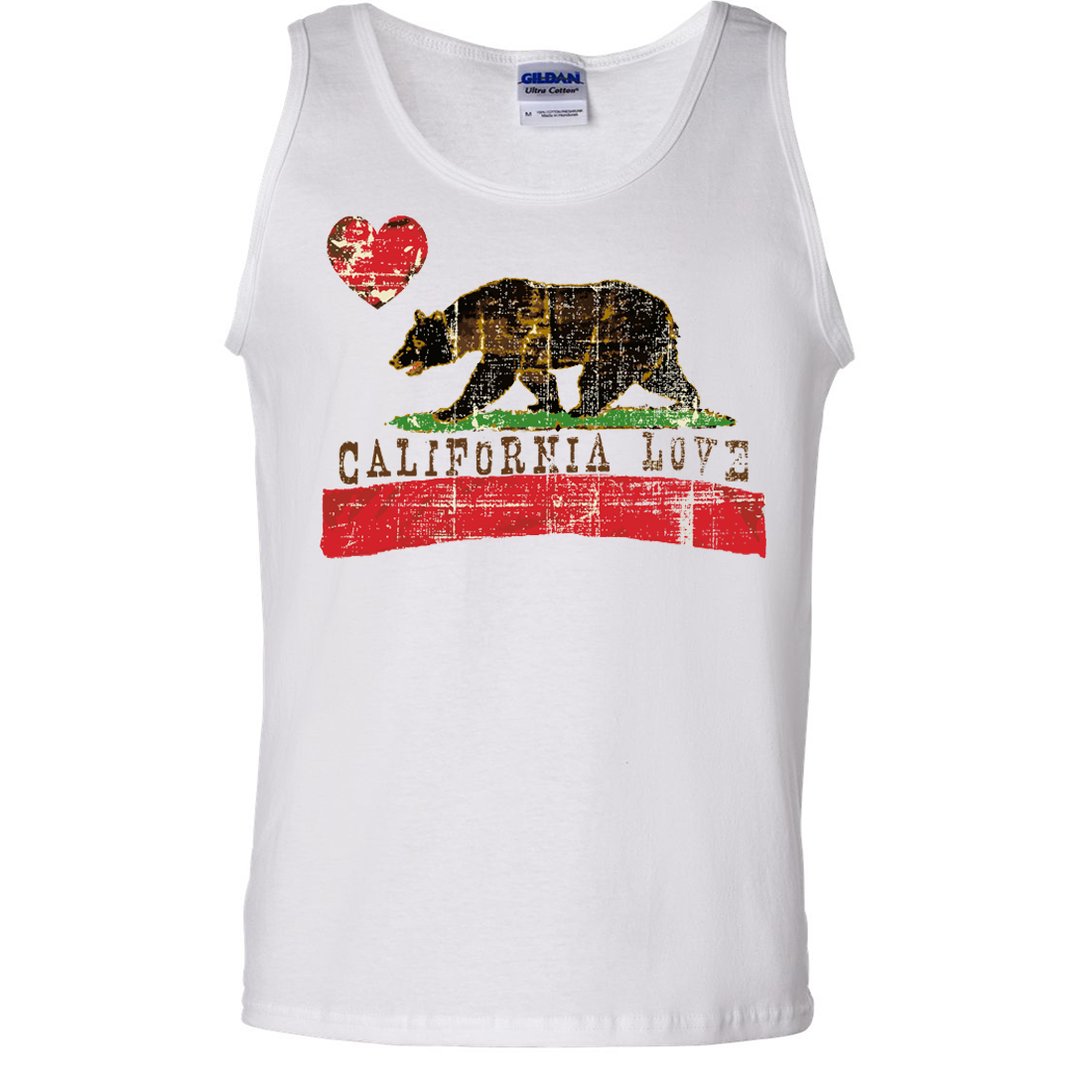 California Love Distressed Asst Colors Tank Top - California Republic ...