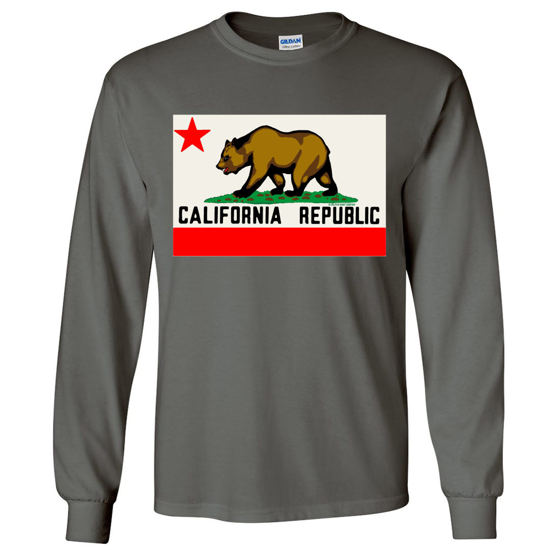 California Republic Original Bear Flag Long Sleeve Shirt - California ...