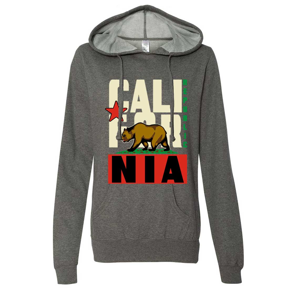 California Republic Original Retro Bold Ladies Lt./Wt. Hoodie ...