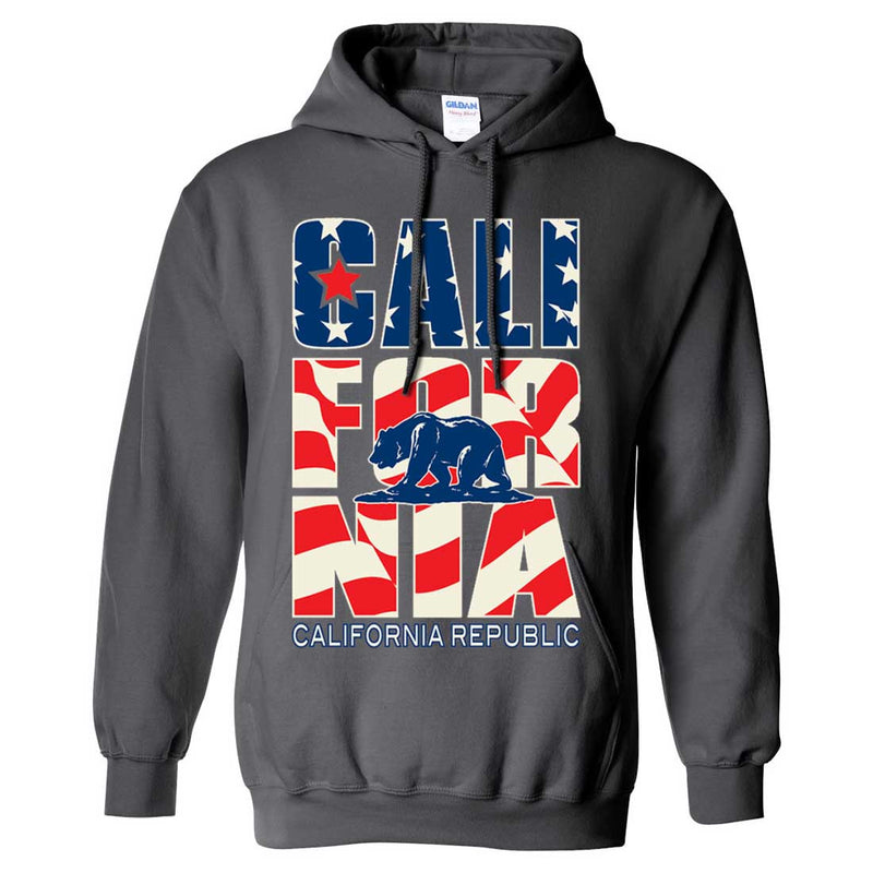 California Republic USA Flag Sweatshirt Hoodie - California Republic ...