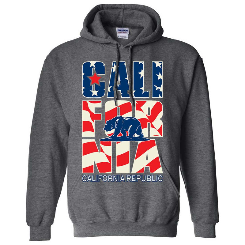 California Republic USA Flag Sweatshirt Hoodie - California Republic ...
