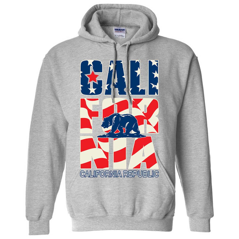 California Republic USA Flag Sweatshirt Hoodie - California Republic ...
