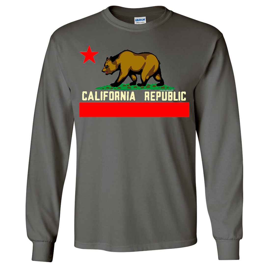 California State Flag Borderless Long Sleeve Shirt - California ...