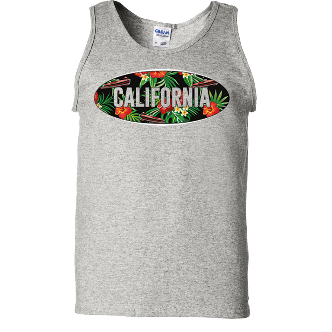 California Tropical Flowers Logo Asst Colors Tank Top - California ...