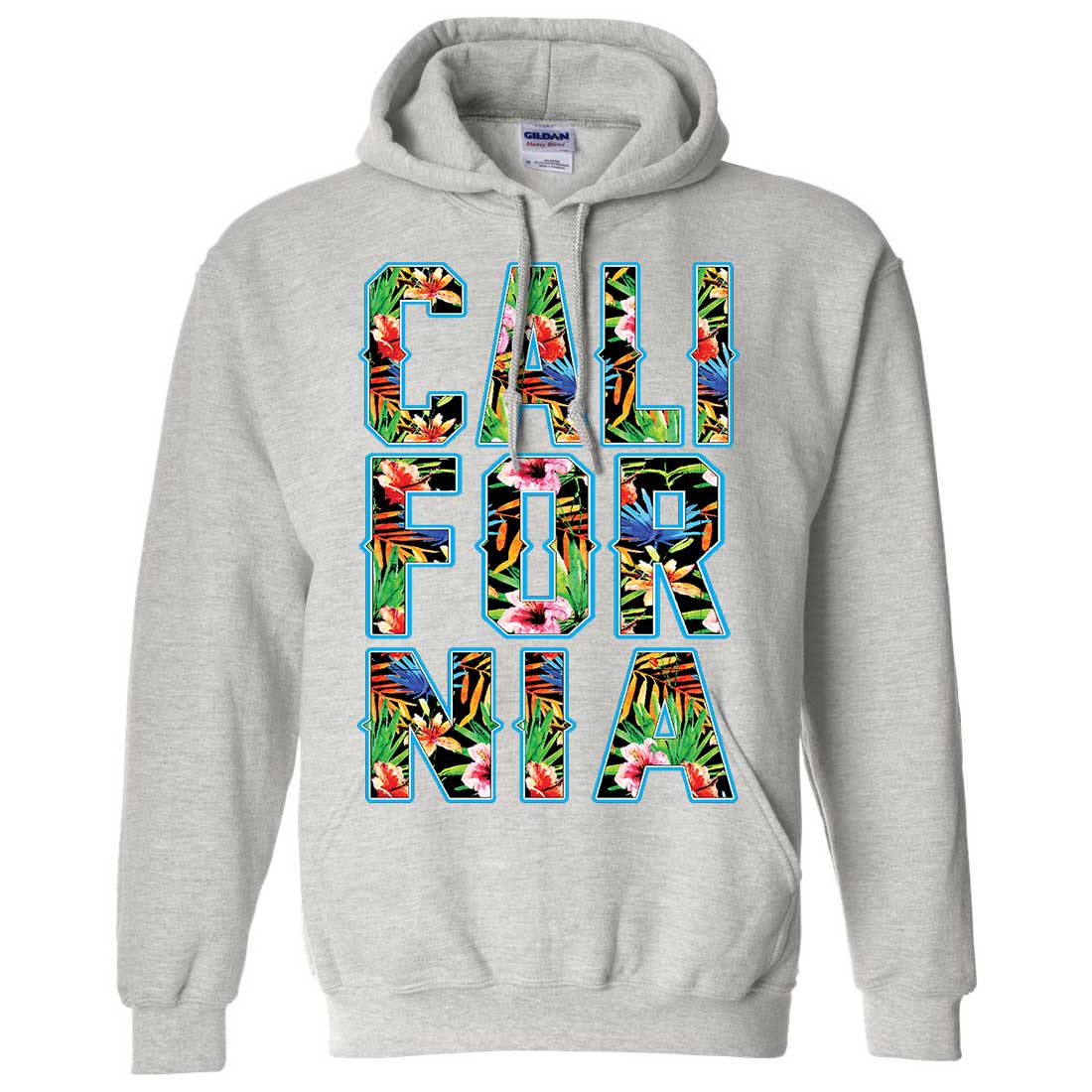 Tropical California Floral Print Sweatshirt Hoodie - California ...