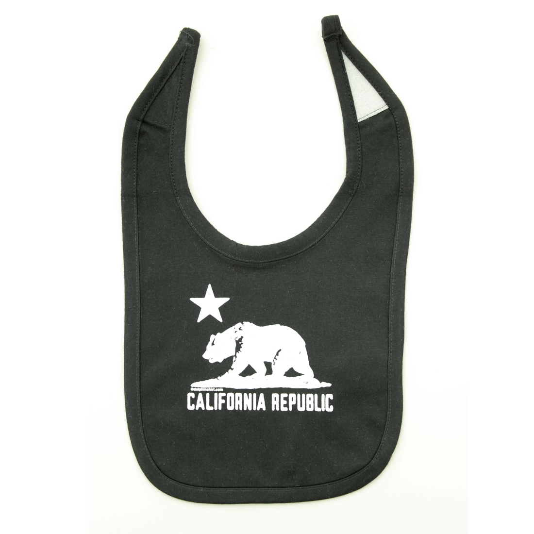 California Love White Baby Bib - California Republic Clothes