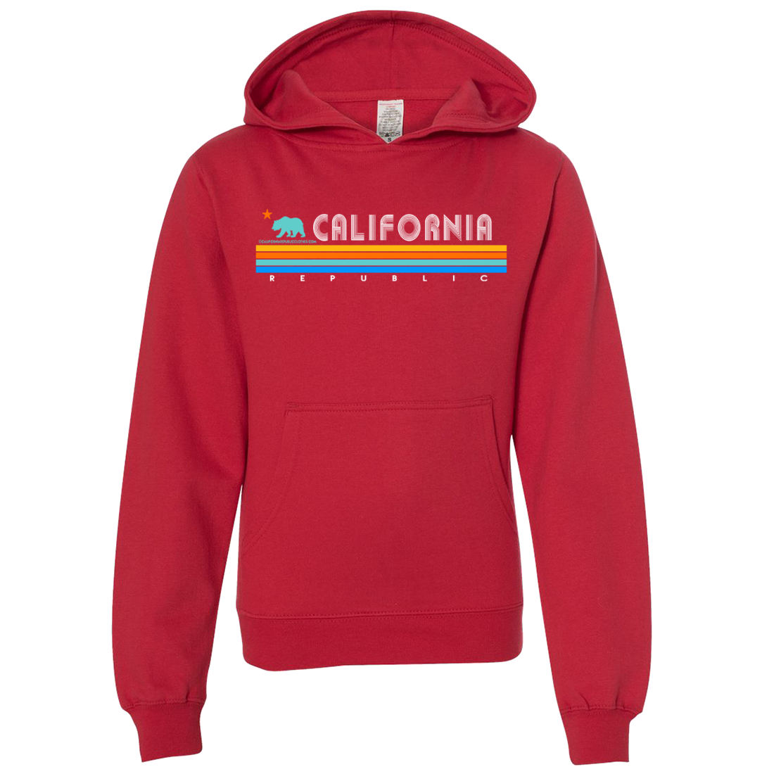 California Republic Vintage Stripe Premium Youth Sweatshirt Hoodie ...