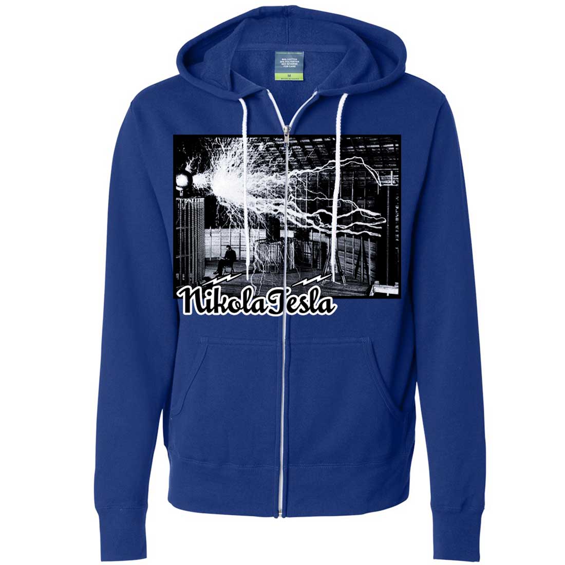 Tesla Coil Two Tone Zip-Up Hoodie - California Republic Clothes